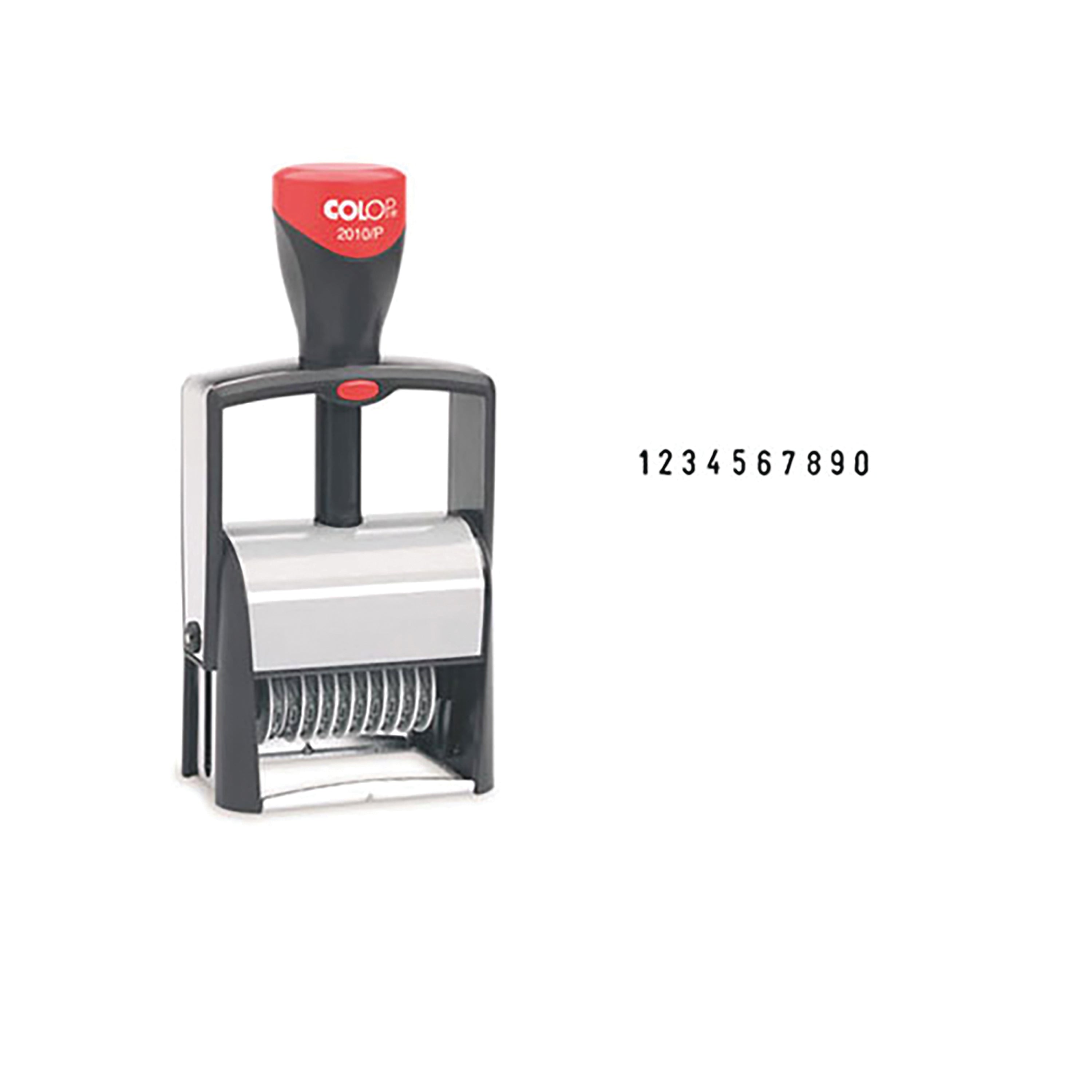 COLOP 2010 Self-Inking Metal Numbering Stamp S2010 COLOP 2010 Self-Inking Metal Numbering Stamp S2010